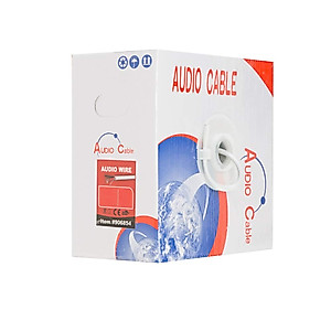 Cables Direct Online 500ft White Speaker Cable 14AWG Wire Cl2 in Wall Bulk 14/2 Gauge 2 Conductor Audio