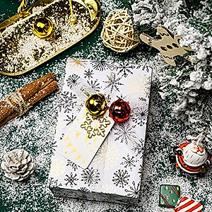 MAYPLUSS Wrapping Paper Roll - Mini Roll - 17 inch X 120 inch Per roll - 3 Different Christmas Black Gold Design (42.3 sq.ft.ttl)