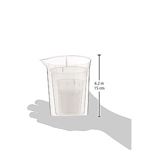 hand2mind Nestable Graduated Beakers, Plastic Beakers for Kids, Polypropylene Measuring Beaker, Beaker Set, Science Lab Equipment, Chemistry Set Supplies, Science Laboratory Supplies (Set of 5)