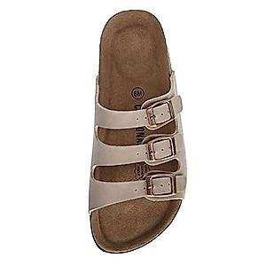 CUSHIONAIRE Women's Lela Cork footbed Sandal with +Comfort, STONE 11