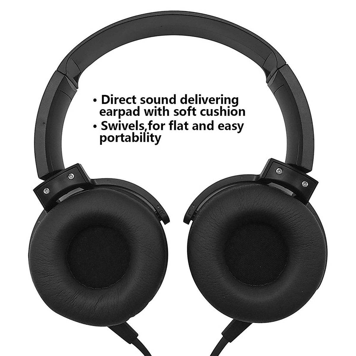 Forest White Horse Boys Girls Wired Headphones Headsets Customized Foldable Over Ear for Mens & Womens Black