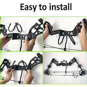AUXPhome Bow Display Wall Hanger Wall Mount Storage Rack to Display Your Bow, Metal, Adjustable Size, Up to 20Lbs - No Bow