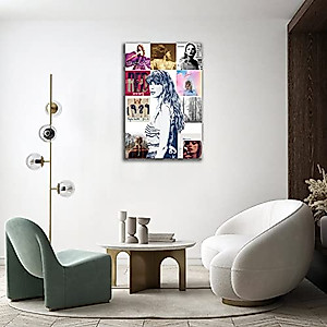 2023 Country Pop Female Singer Taylors Poster Music Album Collection Poster Wall Art Room Aesthetic Decoration (12×18 inch,Canvas roll)