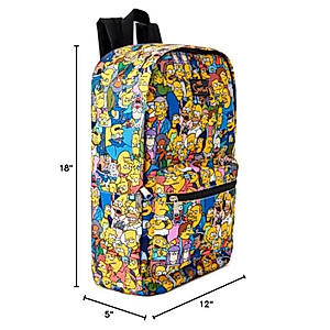 Mad Engine Simpsons Character All Over Backpack One Size Multicolor
