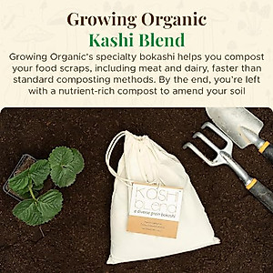 Kashi Blend A Diverse Grain Bokashi - Dry Powder to Compost Food & Pet Waste Indoors Outdoors for Better Planting Soil - Help Renew The Soil and Maintain Higher Levels of Soil Biodiversity - 2lbs