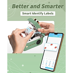 Phomemo D50 Label Maker with 3 Rolls Transparent Adhesive Label 20mm*6mm