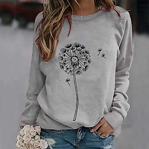 Ollysqiar Womens Print O Neck Sweatshirt Round,womens prime of deals,prime sales and deals today clearance,coupons and promo codes,return pallets for sale liquidation,days sale 2022 when,todays deals