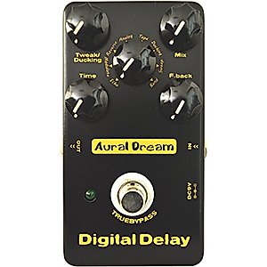Aural Dream Digital Delay Guitar Effect Pedal provides Tape delay,Analog delay,Band delay,Reverse delay,Ducking delay and Sweep delay,True bypass.