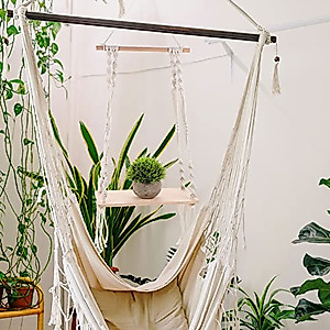 Garneck Home Decor Wall Mounted Shelves Macrame Wall Hanging Shelf Handmade Macrame Shelf Woven Hanger for Plants and Decor Hanging Bohemian Shelf Plants Decor Decoraciones para Salas De Casa