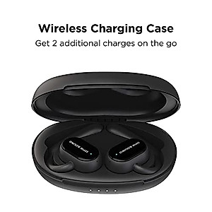 OPN Sound-Aria Open Ear Headphones - Bluetooth Wireless Headset - Upgraded Stereo Dual Noise Cancelling - 8 Hours Playtime - Long-Term Comfort for Sports/Workout - Black
