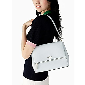 Kate Spade NY Pebbled Leather Medium Flap Shoulder Bag in Hazy Morning