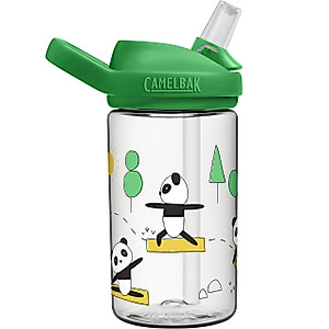 Eddy+ Kids BPA-Free Water Bottle with Straw, 14oz, Playful Pandas