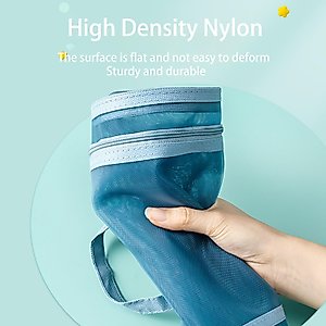 10 Pack Mesh Zipper Pouches for Organizing, Double Layers Nylon Puzzle Building Block Sets Toy Storage Organization with Handle, Multipurpose for Travel, School, Board Game, Office, and Home Organize