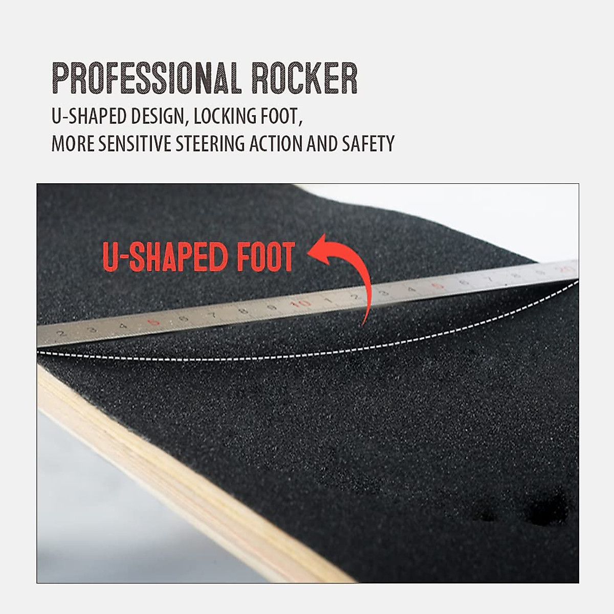 Gentle Booms Sports Skateboard Swing, 29.7×9.5 inch Large Stand Up Surf Swing with Adjustable Handle, Up to 660 Pounds Weight Capacity, Outdoor Swing for Kids