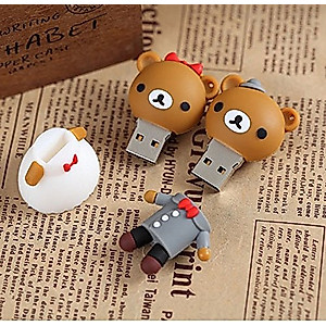 A Plus+ 10 Pairs Thumb Drive 16GB Wedding Bear USB Flash Drive Cute Bear USB Stick 16GB for Wedding