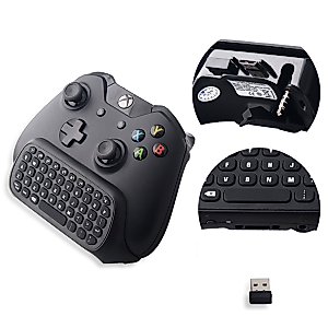 Megadream [Audio Compatible] Xbox One Controller Keyboard, 2.4G Mini Wireless Online Gaming Chatpad with 3.5mm Jack – Perfect Listen Music for Microsoft Xbox One/Xbox One S PC
