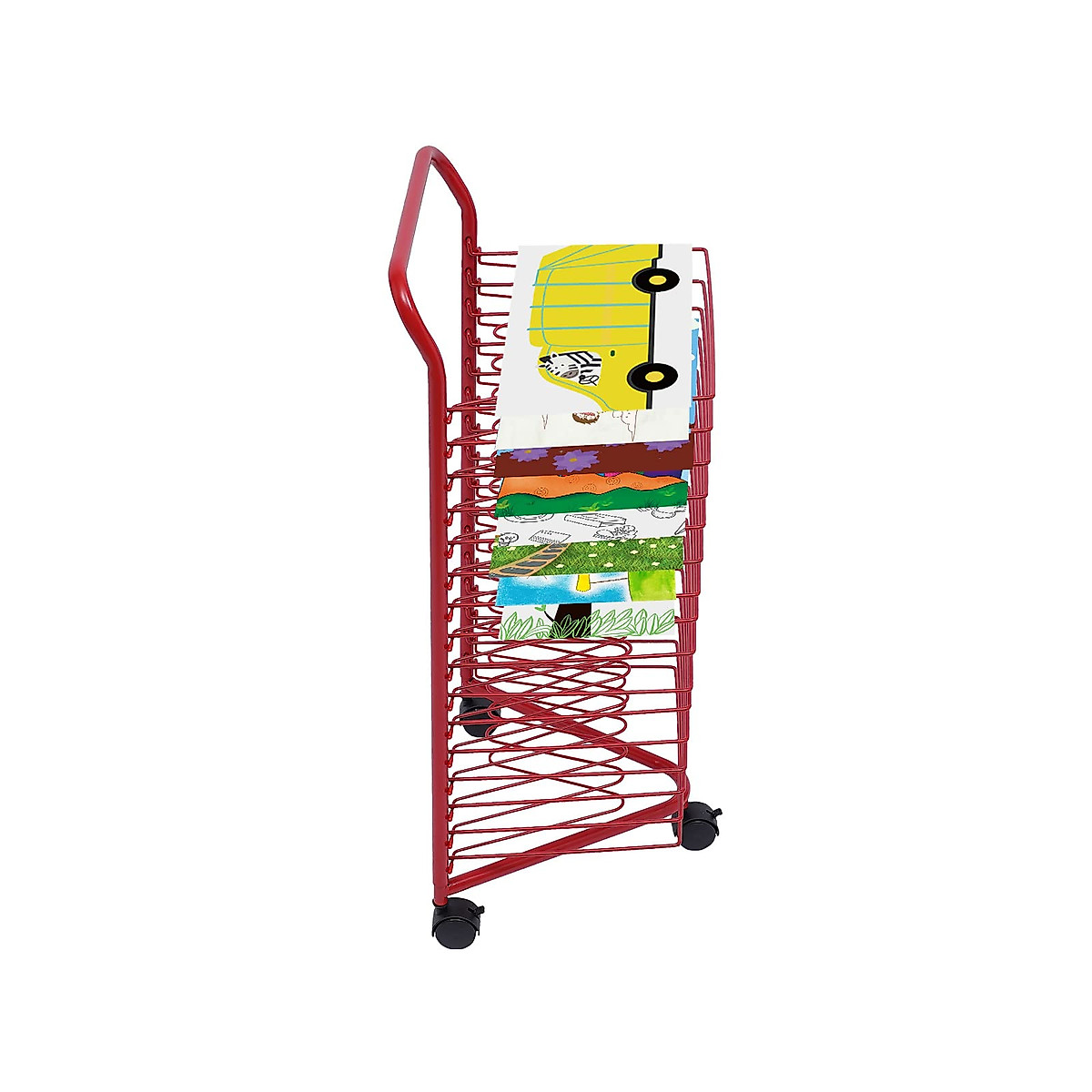 Mobile Art Drying Rack,16 Shelves,Ideal for School/Art Clubs,Height 33 inches,Art Drying Rack for Classroom Paint Drying Rack Art Artwork Storage Display Rack Art Drying Rack with Wheels for Crafts