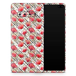 DesignSkinz Karamfila Watercolo Poppies V24 Protective Vinyl Decal Wrap Skin Cover Compatible with The Samsung Galaxy S20 (Screen Trim & Back Glass Skin)