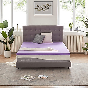 SINWEEK 2 Inch Gel Memory Foam Mattress Topper Ventilated Soft Pressure Relieve Mattress Pad, Breathable Bed Topper, CertiPUR-US Certified, Full Size