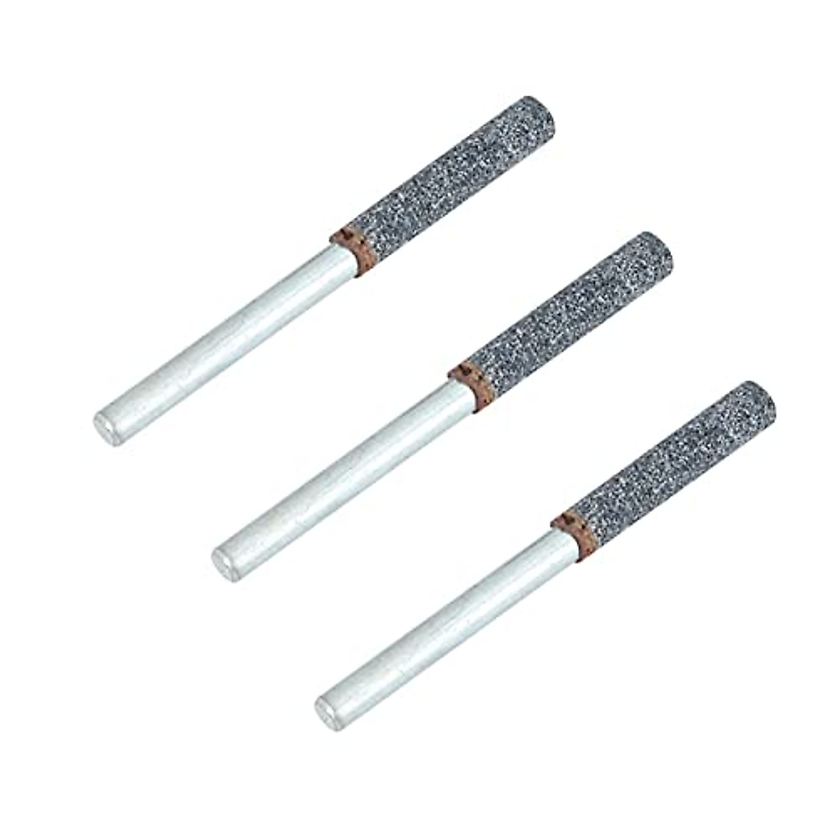 3 Pack 4mm 5/32" Diamond Chainsaw Sharpener Burr Stone File Sharpening Tool for Rotary Tools Cylindrical File Tool for Metal Polishing