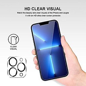 Unity 7, 2 Pack Screen Protector for iPhone 13 Pro Max 6.7 Inches | Tempered Glass | Contains 2 Front Facing Screen Protectors and 2 Rear Facing Camera Lens Protectors