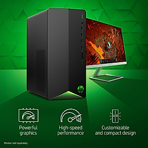 HP Pavilion Gaming Desktop, AMD Radeon RX 5500, AMD Ryzen 5 5600G Processor, 32 GB RAM, 1TB SSD, 1TB HDD, Windows 11 Home, 9 USB Ports, Keyboard and Mouse Combo, Pre-Built PC Tower, Black
