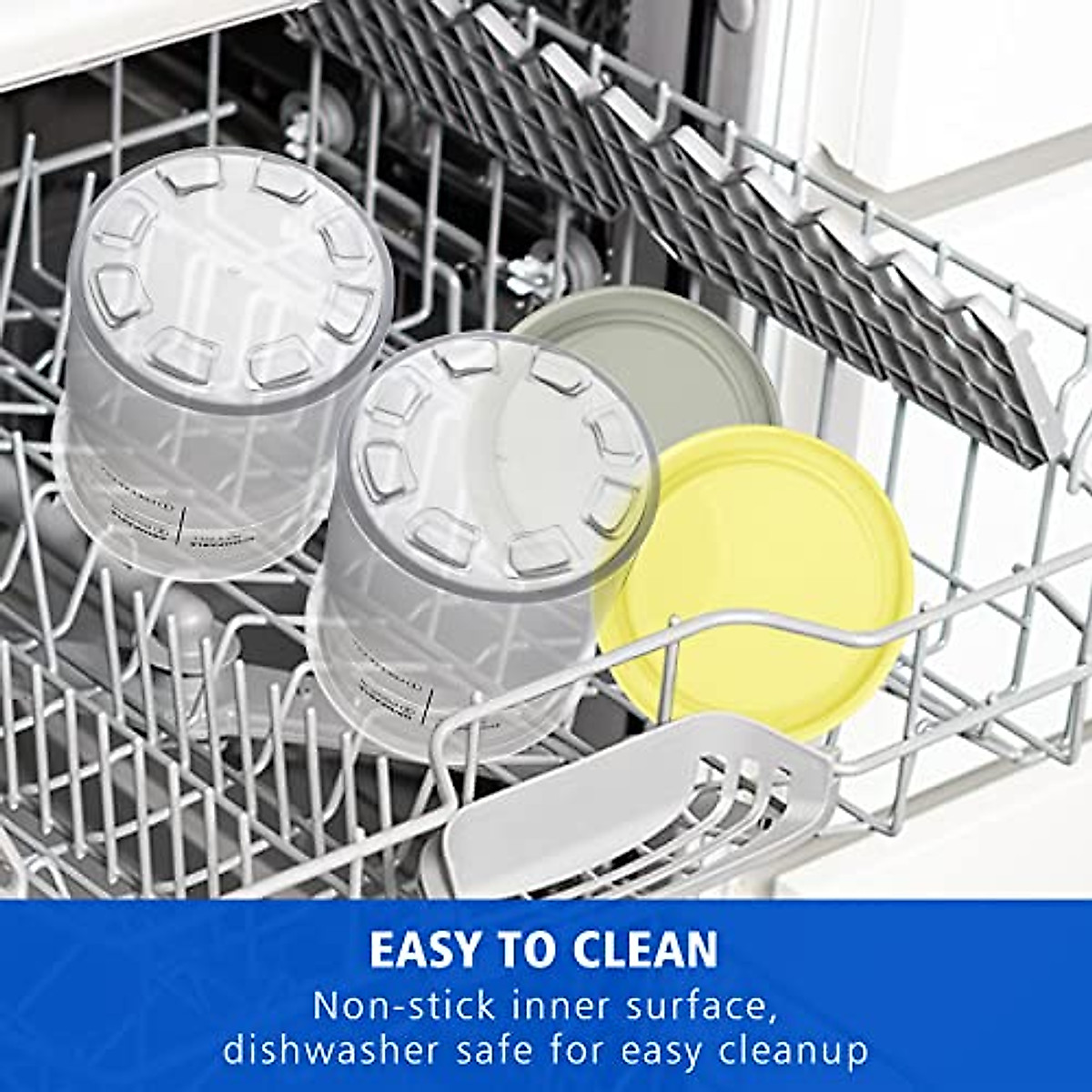 LOMILD Ice Cream Containers 24 oz, Replacement for Ninja Creami Deluxe Pints and Lids - 2 Pack, Compatible with NC500 NC501 Series Deluxe Ice Cream Makers, Dishwasher Safe & BPA-Free