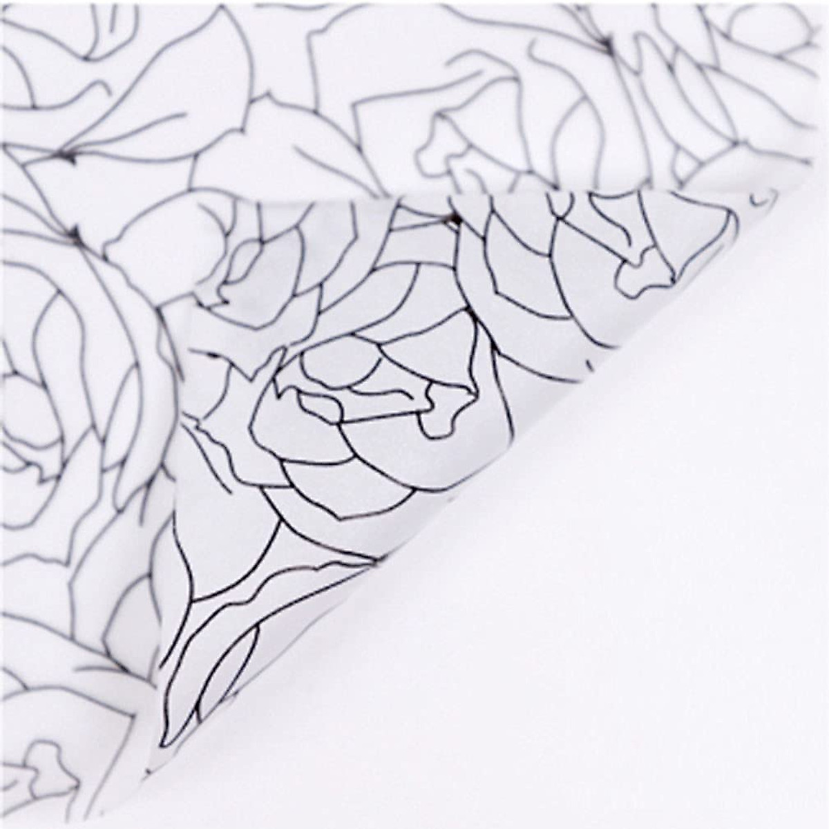 FWSA WRAPS Korean Tissue Paper for Flowers Bouquet Inside Lining Paper Shoes Clothes Packaging Supplies 28 sheets/bag 19.7 x 27.5 inches (4 Black and White)