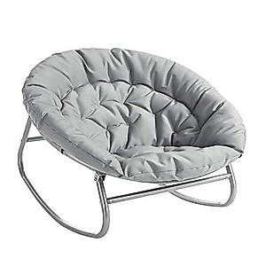 Urban Shop Rocking Saucer Chair, Grey