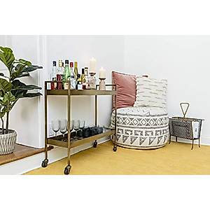 Creative Co-Op White Cotton Embroidered Lines of Decorative Fringe Pillows, 1 Count (Pack of 1)