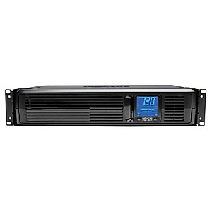 Tripp Lite SMART1500LCD 1500VA Smart UPS Battery Back Up, 900W Rack-Mount/Tower, LCD, AVR, USB, DB9, 3 Year Warranty & Dollar 250,000 Insurance Black