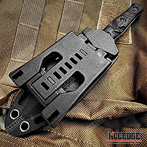 Hunting Knife Tactical Knife Survival Knife 8" Fixed Blade Knife w/ Molle Compatible Pressure Retention Sheath Camping Accessories Survival Kit Survival Gear Tactical Gear 79965 (Desert Tan)