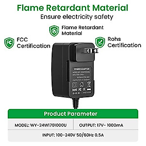 Auspow 17V Charger for Bose Soundlink I II III 1 2 3 Wireless Mobile Speaker Wall: Power Adapter Cord 10 306386-101 369946-1300 414255 404600 301141 (Not for MlNl/C0L0R)