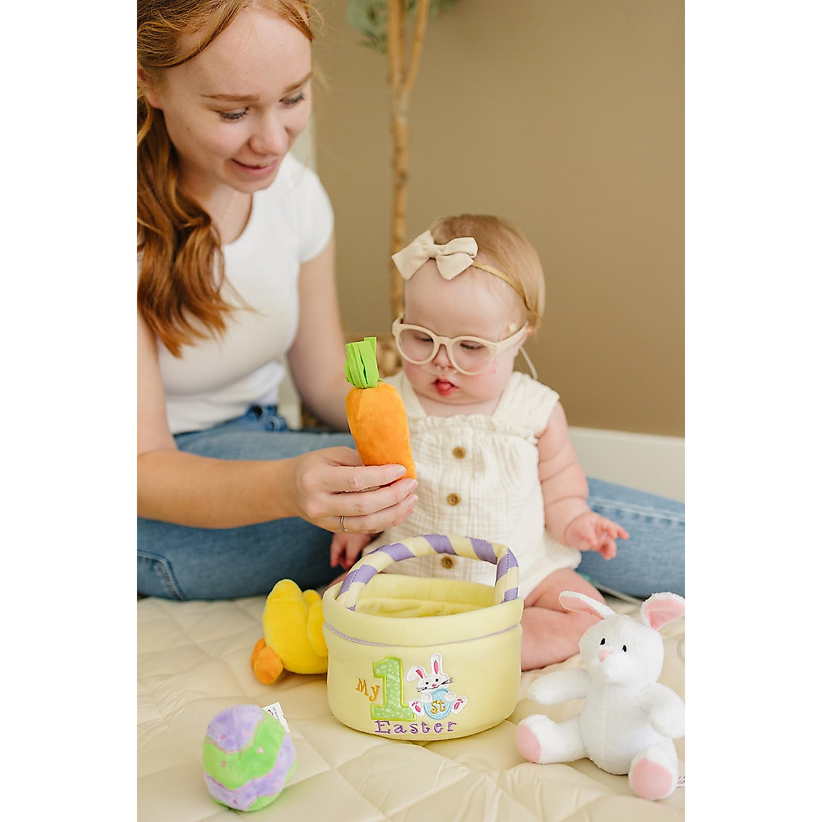 Genius Baby Toys My First Easter Basket for Baby ft Bunny Rabbit, Chick, Carrot and Easter Egg