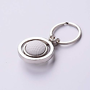 Rotatable 3D Golf Keychain for Men Women Golf Related Gifts for Golf Lover Fans Birthday Christmas Gift for Golf Club Associations Team Party Favors Golfing Accessories