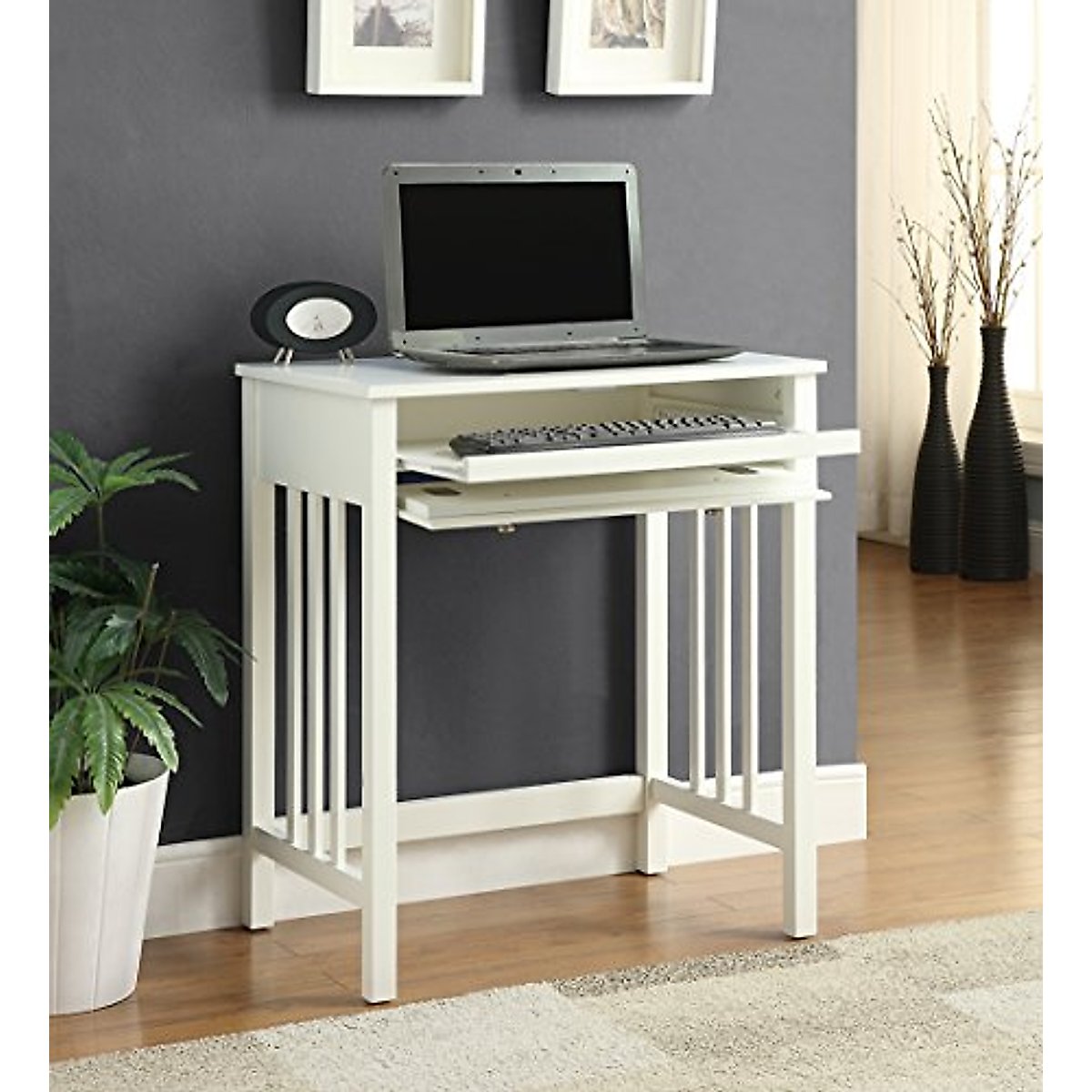Convenience Concepts Designs2Go Mission Desk with Keyboard Drawer, White