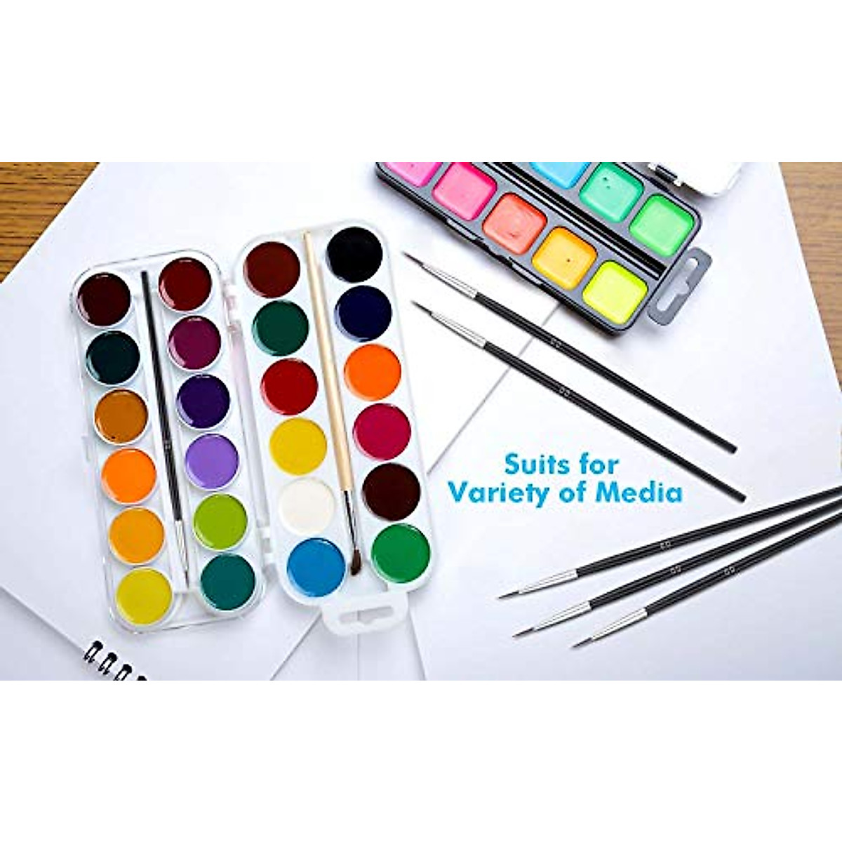 Miniature Detail Paint Brushes, Anezus 30 Pcs Paintbrushes Small Watercolor Artists Paint Brushes for Acrylics Oil Model Craft Nail Detail Painting, Size 00