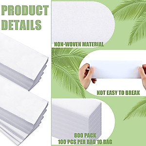800 Count Non Woven Waxing Strips Wax Strips for Hair Removal Facial and Body Epilating Wax Paper for Women Girls Bikini Leg Hair Kit, 4 x 1.5 Inches, White