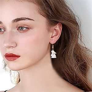 DIYANMMY Easter Bunny Alloy Dangle Drop Earrings Set Cute Funny Animal Jewelry Holiday Accessories for Women (Holiday Drop Earrings)