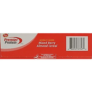 Post Premier Protein Mixed Berry Almond Cereal, Protein Cereal Flakes Mixed with Dried Berries and Sliced Almonds, Contains 20g of Protein Per Serving, 9 OZ Box