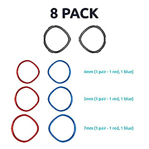 Olixar Lens Protectors for Oculus Quest 2 VR Headset - Prevent your Glasses from Scratching your Oculus Quest 2 Lenses - 3 Sizes Included, Use your Favourite Pair - Red & Blue
