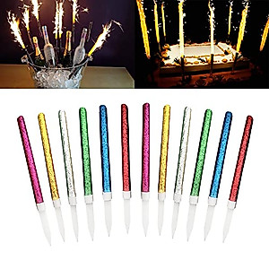 Multicolor Happy Birthday Candles and Holders (12 Count)