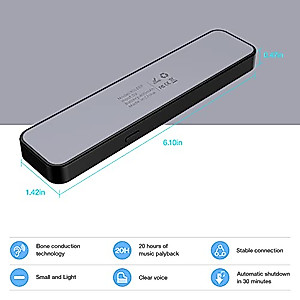 EARTEANA Bone Conduction Bluetoth Pillow Speaker, Mini Portable Under Pillow Speakers for Sleeping Wireless Pillow Speaker Bluetoth White Noise Music Box with Bass(Gray)