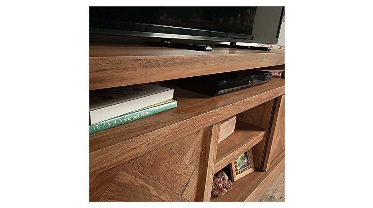 Sauder Cannery Bridge TV Credenza - Stylish Mango Finish for 65" TVs