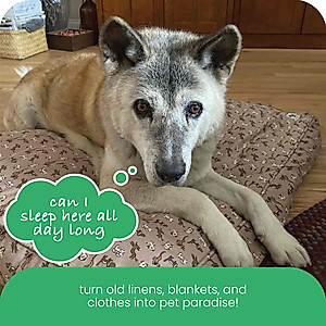 Molly Mutt Huge Dog Bed Cover - Daysleeper Print - Measures 36”x45”x5’’ - 100% Cotton - Durable - Breathable - Sustainable - Machine Washable Dog Bed Cover