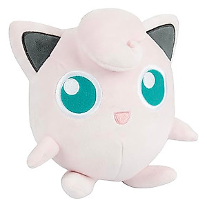 Pokémon 8" Jigglypuff Plush - Officially Licensed - Generation 1 Red and Blue Figure - Authentic Soft Stuffed Animal Toy - Valentine's Day & Easter Basket Stuffer Gift for Kids, Boys, Girls - 2+
