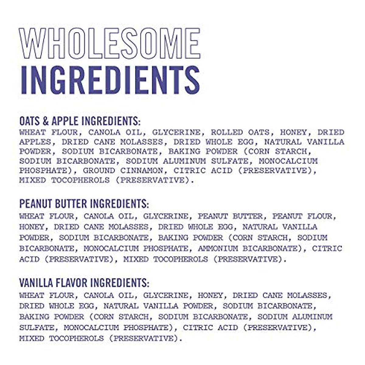 Three Dog Bakery Assort Mutt Cookie Trio, Soft Baked Treats for Dogs, Three Flavor; Oatmeal and Apple, Peanut Butter, and Vanilla, 3 Pound Bulk Resealable Pack