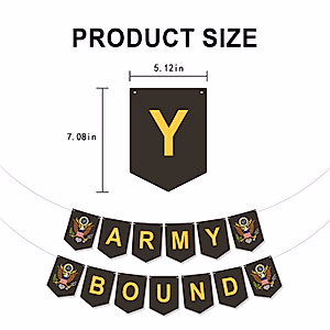 Military Army Bound Banner,Army Bootcamp Banner For Military Recruits Army Farewell Party Welcome Ceremony Party,Army Graduation Parties Retirement Party Decoration Supplies
