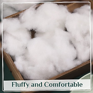 LOKUNN 60g/2.12oz Polyester Fiber, Polyester Fiber Fill, Pillow Stuffing, Stuffing Stuffed Animal, Cushion Stuffing, High Resilience Fill Fiber for Stuffed DIY Crafts