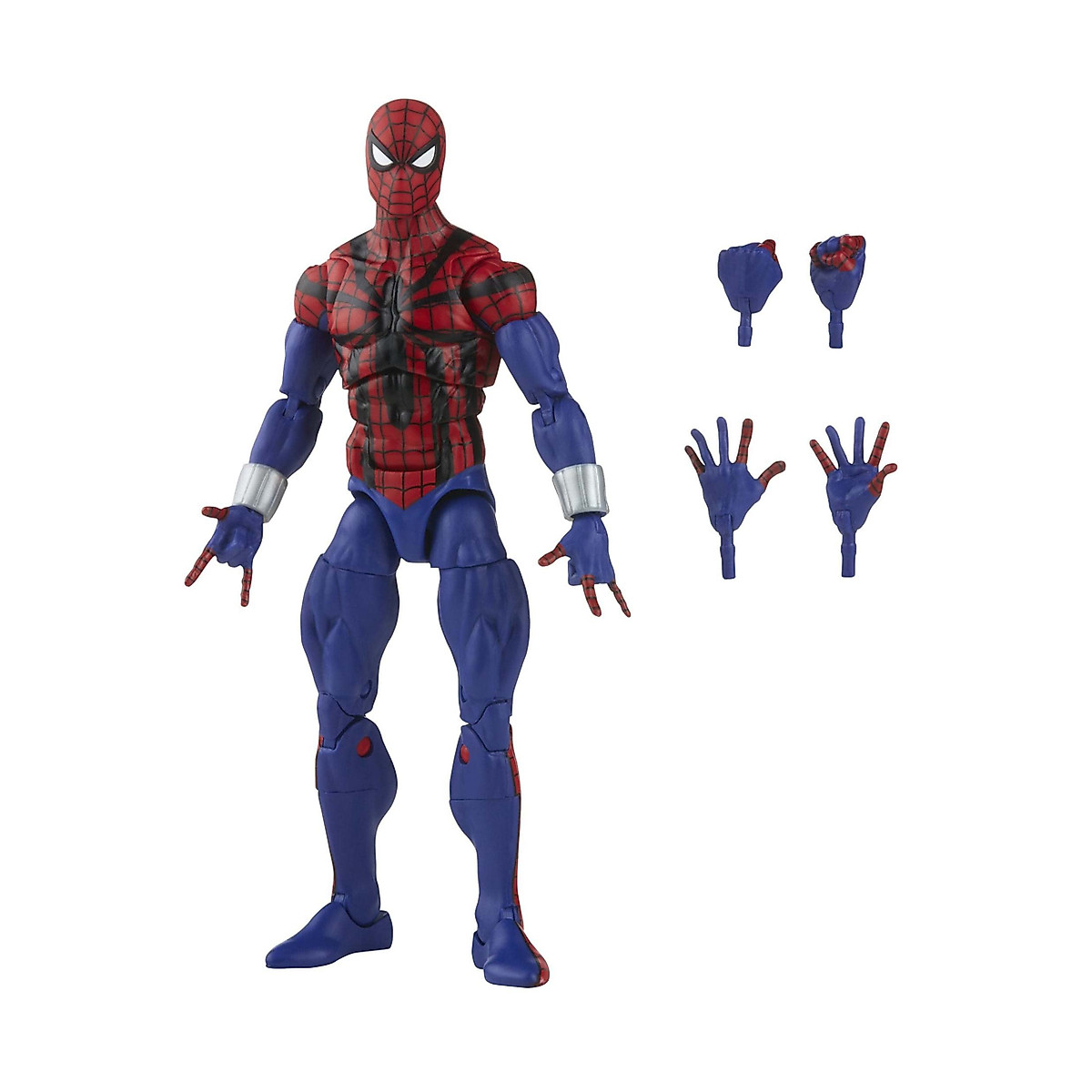Spider-Man Marvel Legends Series 6-inch Ben Reilly Action Figure Toy, Includes 5 Accessories: 4 Alternate Hands, 1 Web Line FX